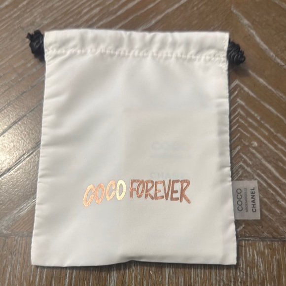 CHANEL | Bags | Coco Chanel White Pouch With Gold Coco Forever | Poshmark